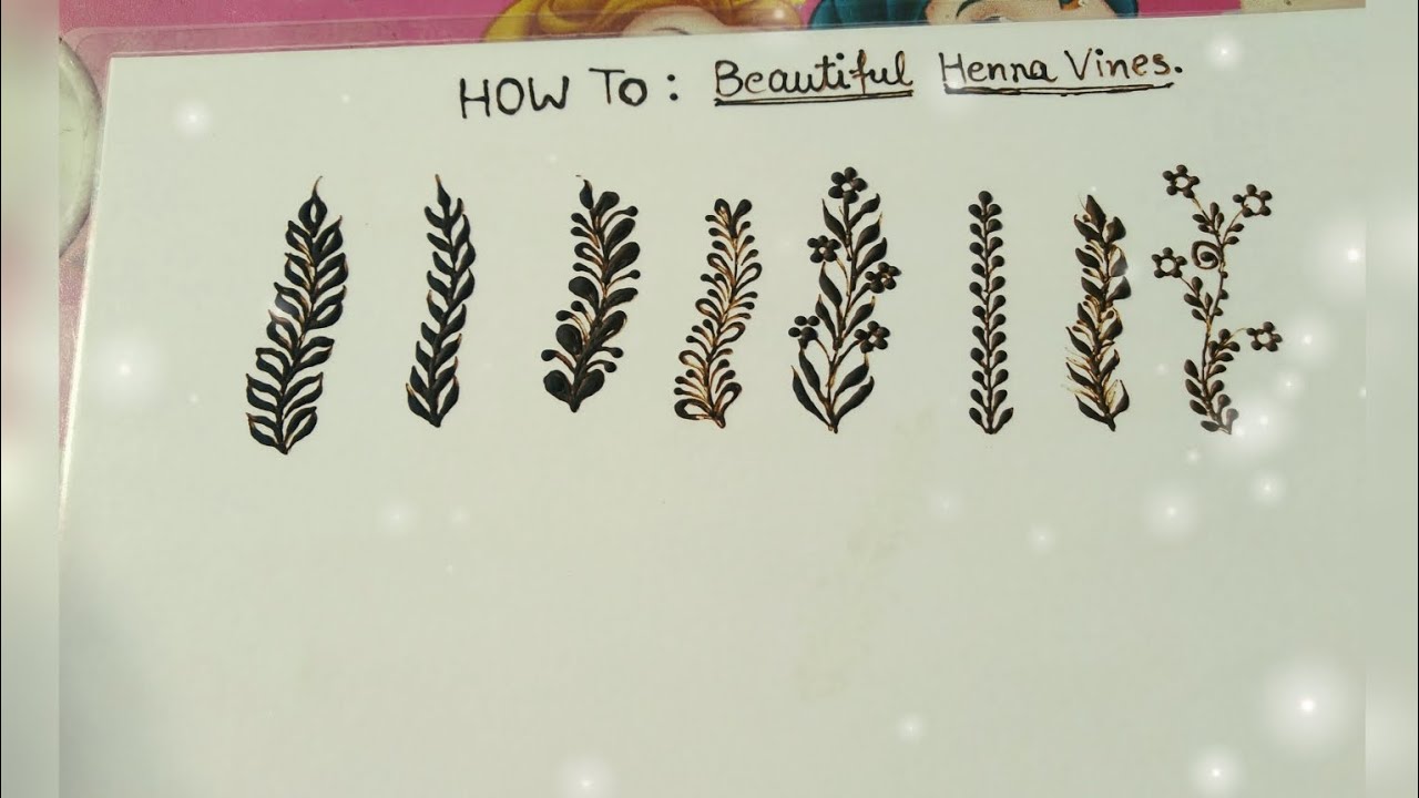how to make different kind of henna vines || leaf mehndi designs || # ...