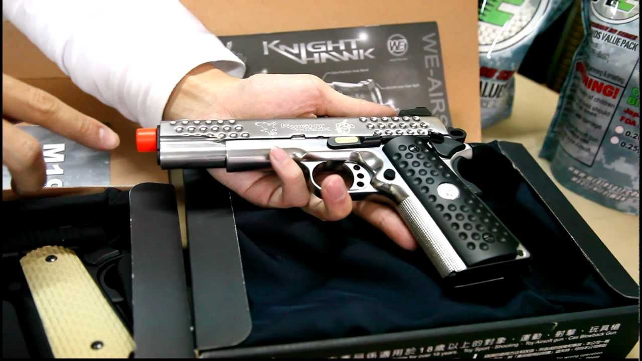 WE KAC Knight Hawk M1911 & Kimber warrior review CRW-airsoft.com - YouTube