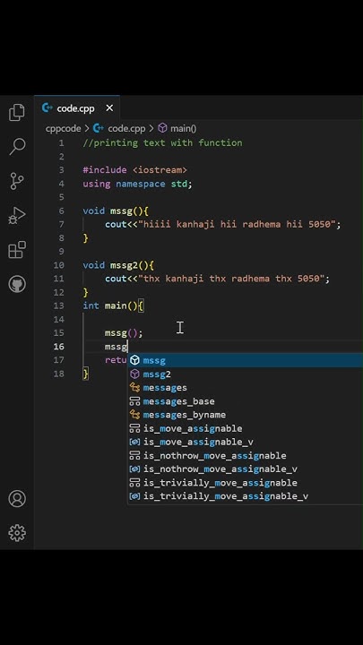 Exploring the Versatility of Void Functions in C++ Code | day 15 ... radhe radhe 🩵 - YouTube