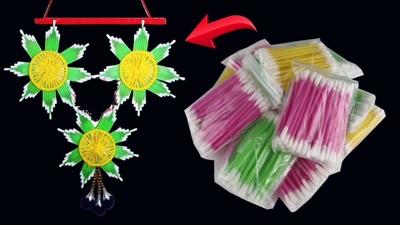 Amazing Craft Idea With Cotton Buds | DIY Craft Idea - YouTube