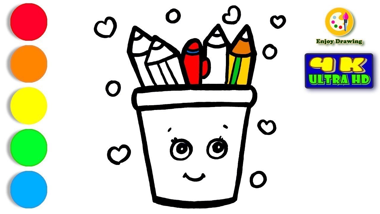 PENCIL CASE Drawing, How to Draw a PENCIL CASE ENJOY DRAWING - YouTube