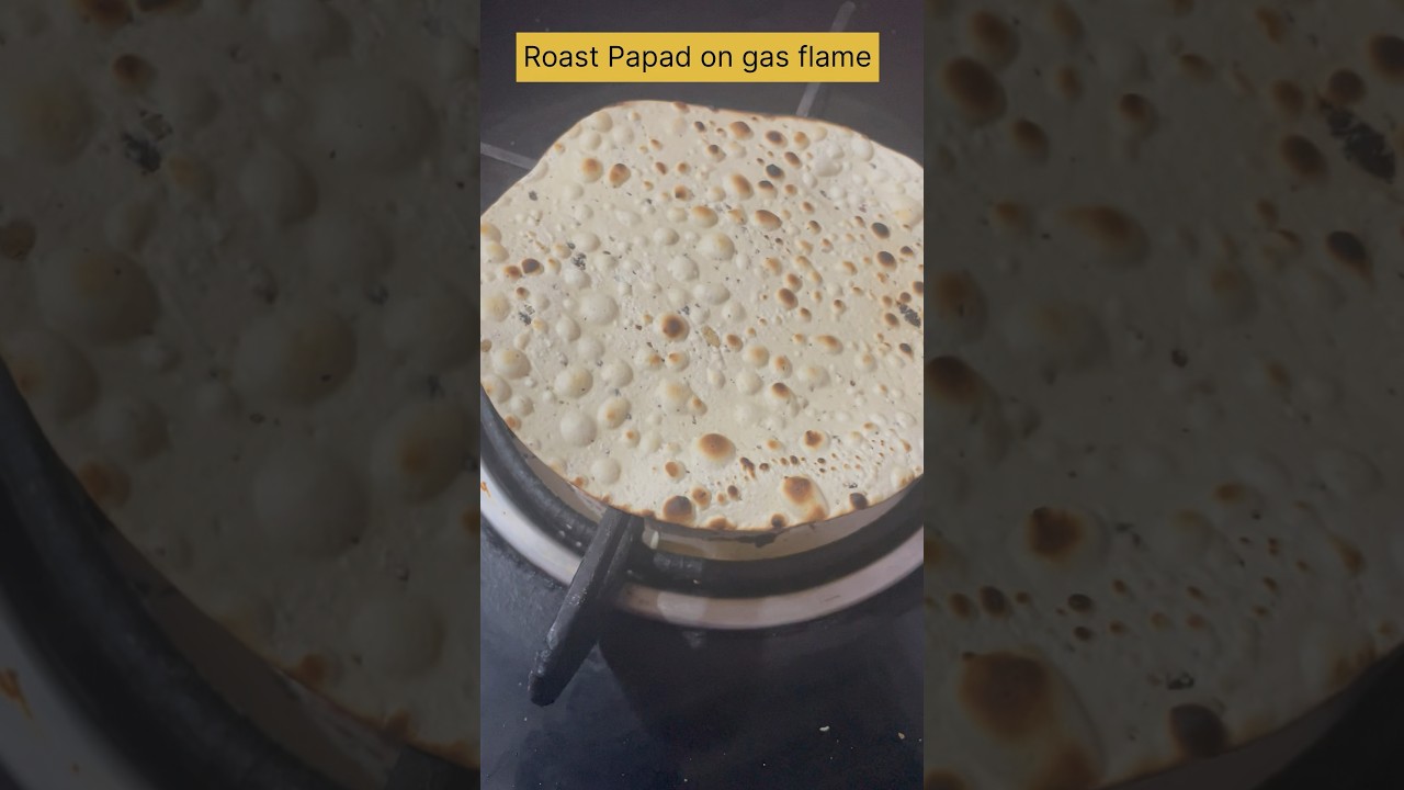 Easy way to roast papad on gas stove | papad roasting | #shorts | # ...