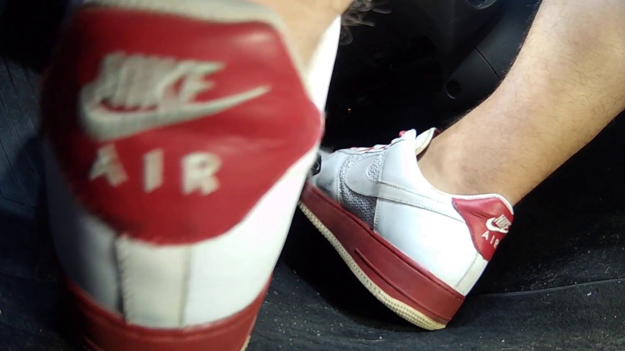 Driving Nike AF1 and Barefoot - YouTube