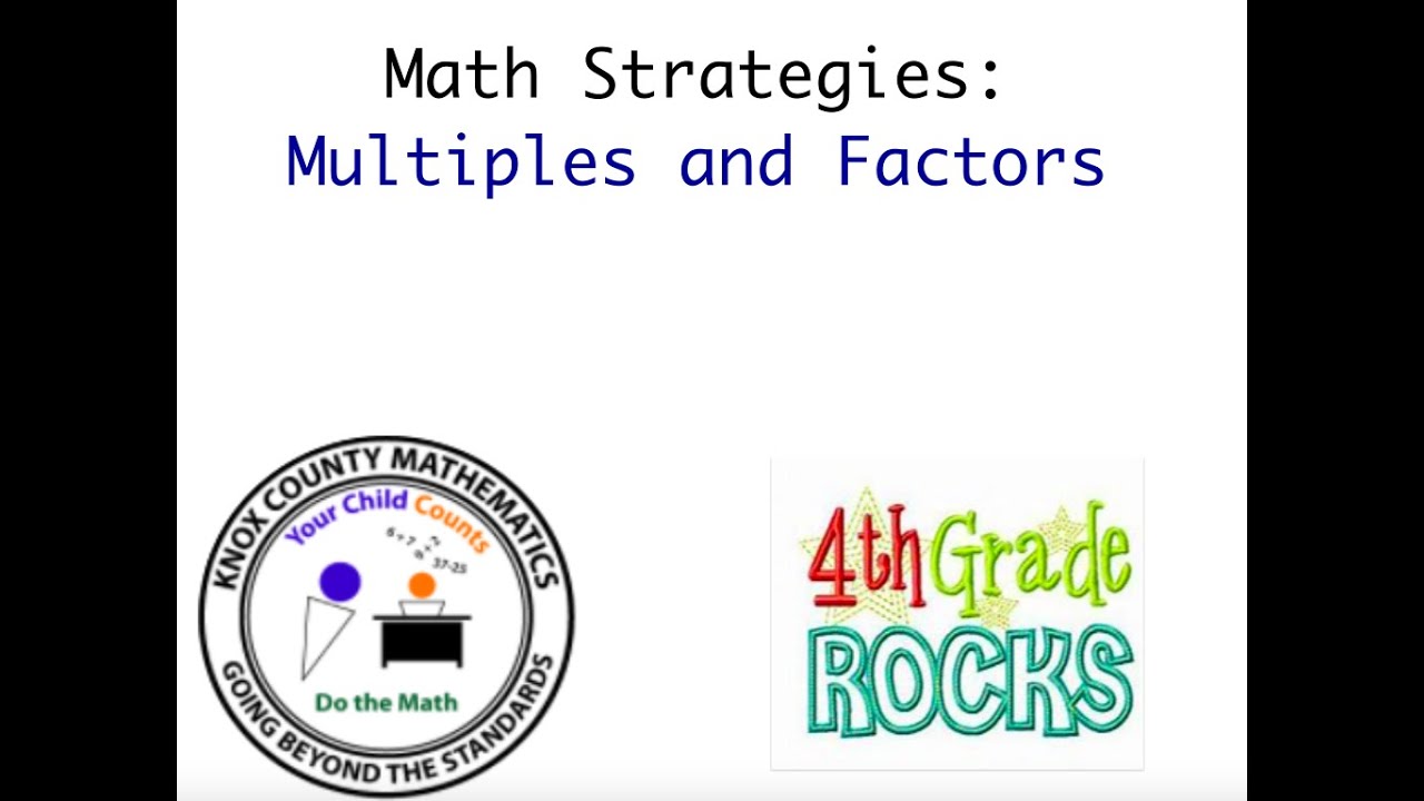 4th Grade Lesson 7 Multiples and Factors - YouTube