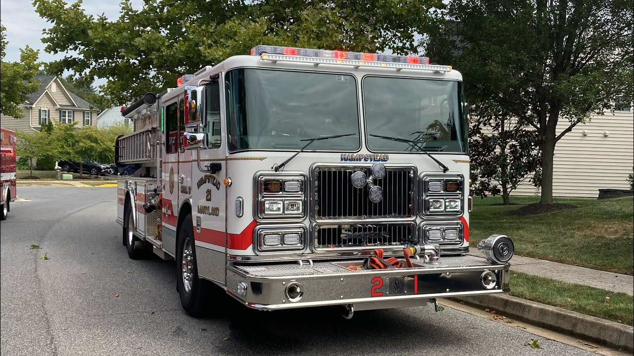 *first ever catch* Hampstead Md fire department engine 21 responding ...
