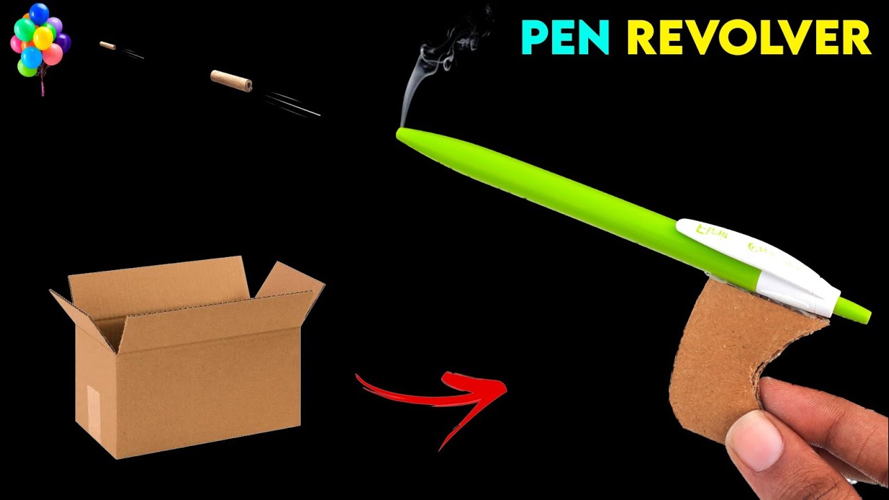 Easiest gun making , how to make pen gun which shoots , shooter toy ...