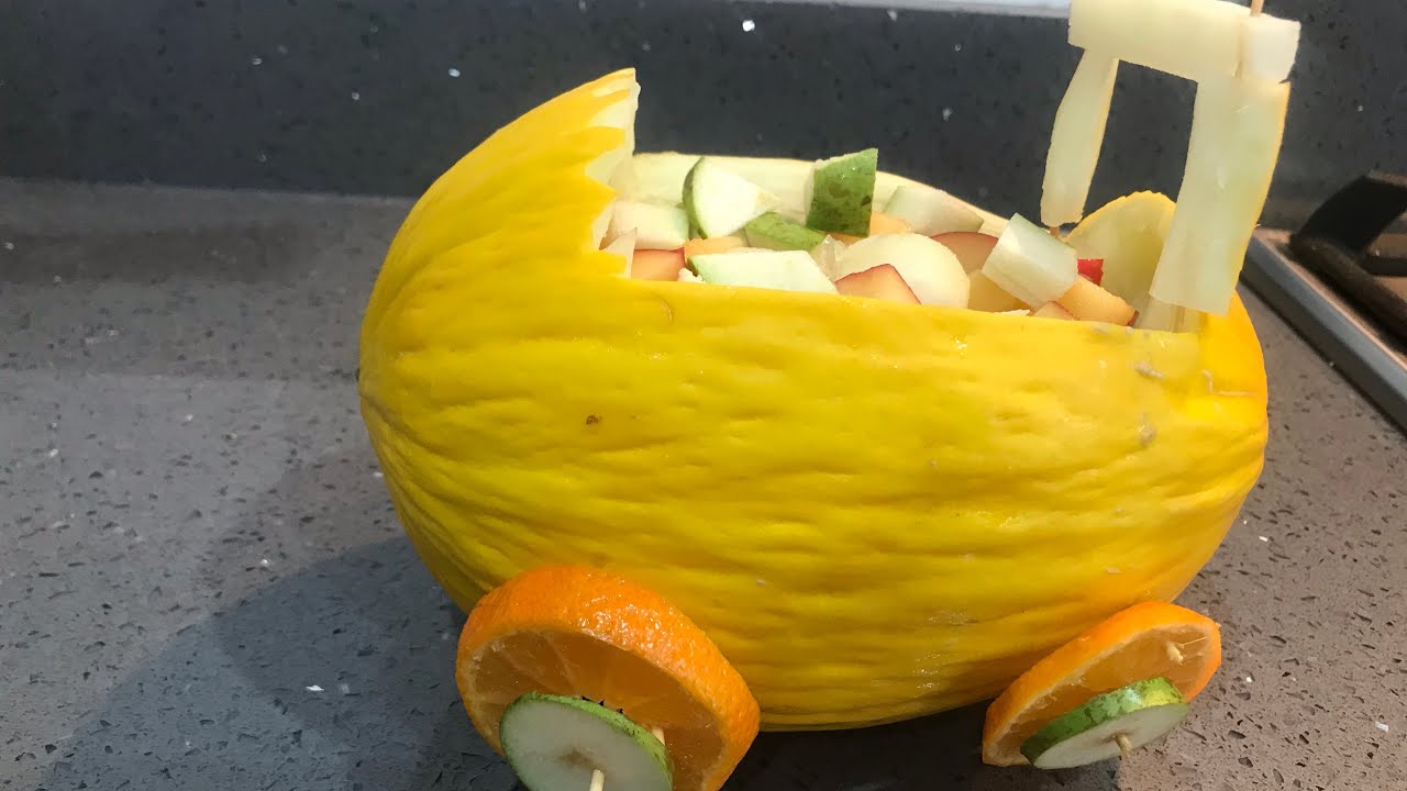BEAUTIFUL MELON PRAM / HOW TO CUT FRUIT DESIGNS/NANO IDEAS - YouTube