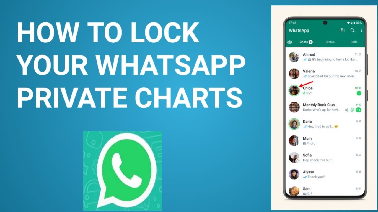 HOW TO LOCK A WHATSAPP CHART - YouTube