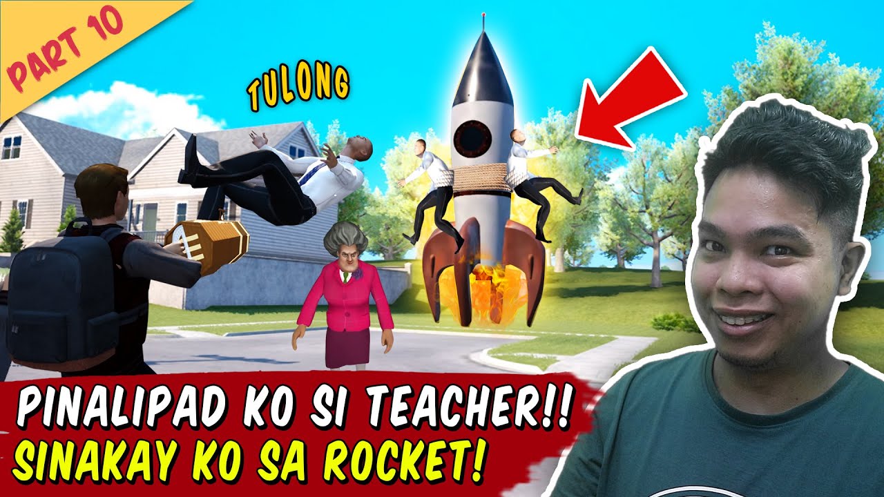 Pinalipad ko si Teacher Gamit Rocket - Bad Guys at School - YouTube