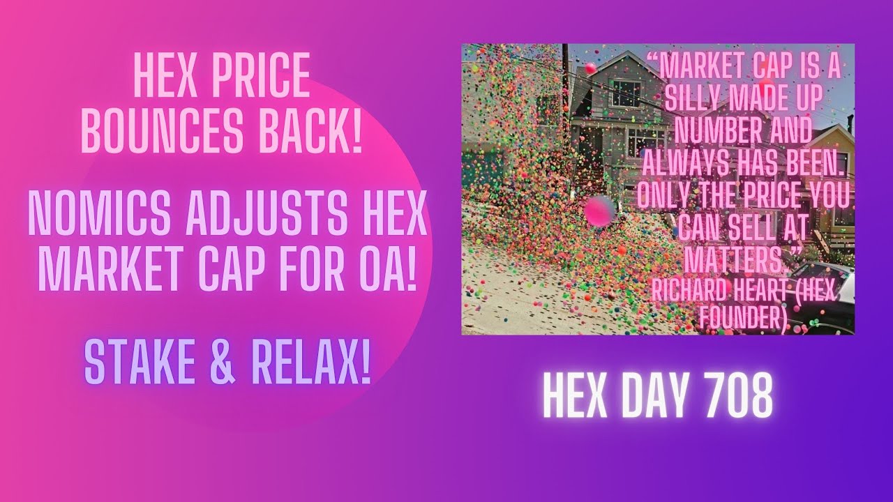 Hex Price Bounces Back! Nomics Adjusts Hex Market Cap For OA (RH Quote ...