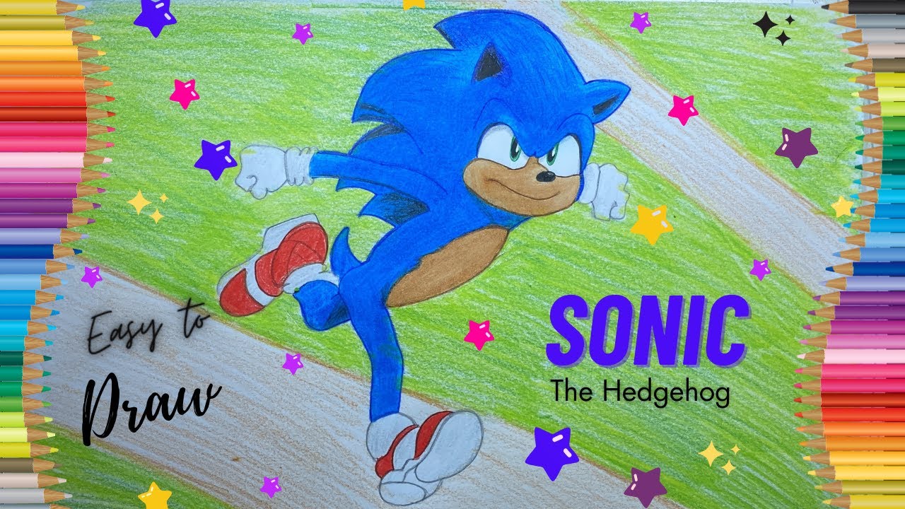 How to Draw Sonic? || Step by Step tutorial || Draw and color Sonic ...