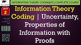 Information Theory and Coding(ITC) Lectures in Hindi - YouTube