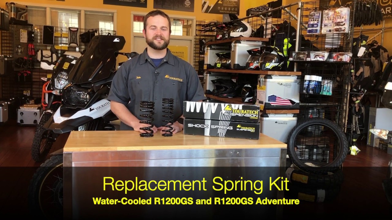 Touratech Progressive Spring Kit for BMW R1200GS - YouTube