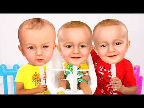 Senya and Niki Playing with BABY Masks