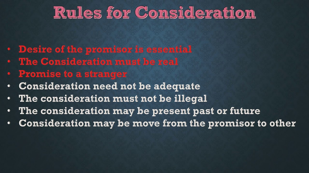 Consideration Types Of Consideration YouTube consideration-types-of-consideration-youtube