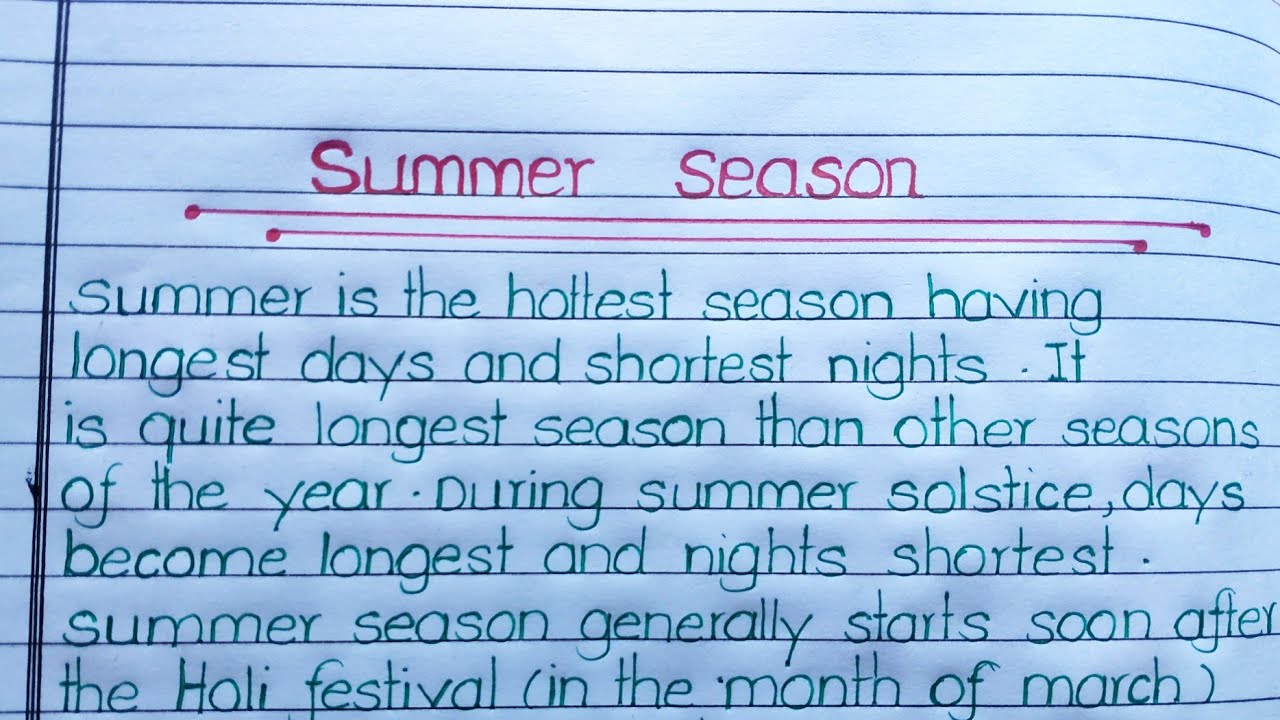 essay/paragraph on summer season for class 1/2/3/4/5/6/7/8/9/10/11/12 ...