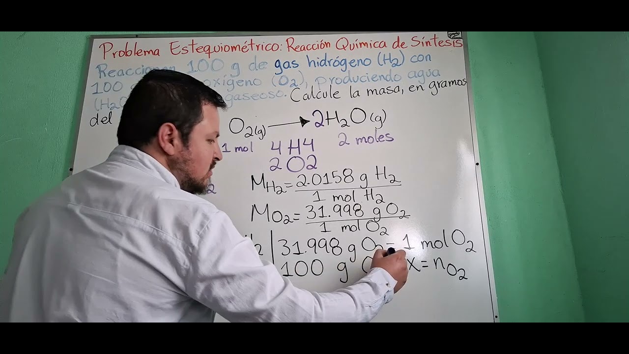 Problema estequiométrico: Reacción química de síntesis. Segunda parte ...