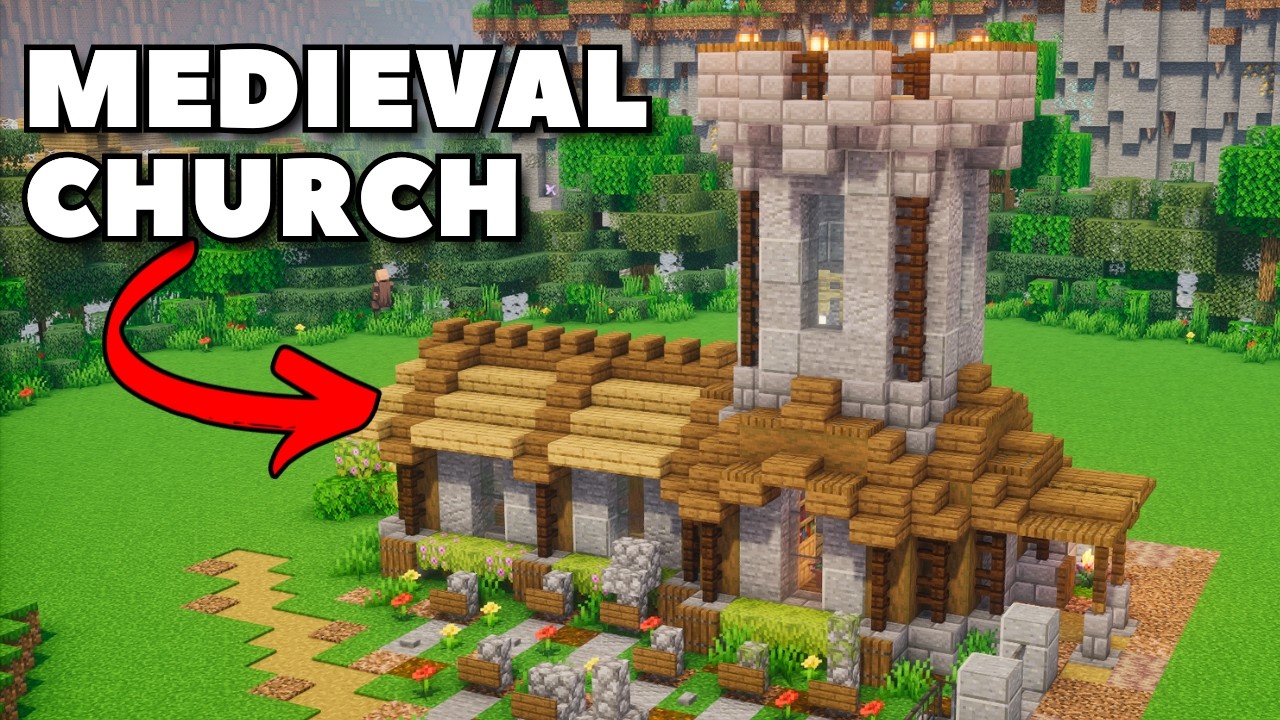 Minecraft: EASY Church Tutorial (how to build 1.21) - YouTube