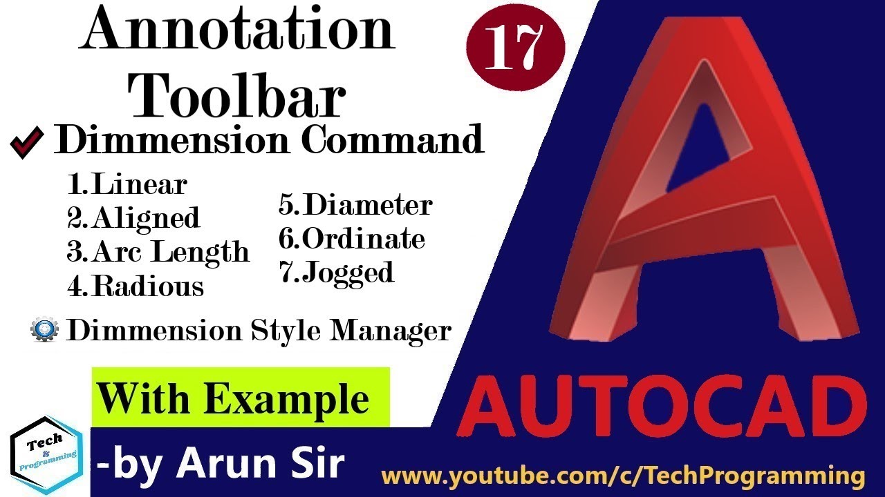 17 AutoCAD Tutorial Learn Dimmension Dimm Style Manager Command In 17 AutoCAD Tutorial Learn Dimmension Dimm Style Manager Command In