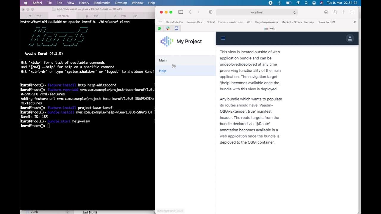Vaadin + Apache Karaf demo - YouTube