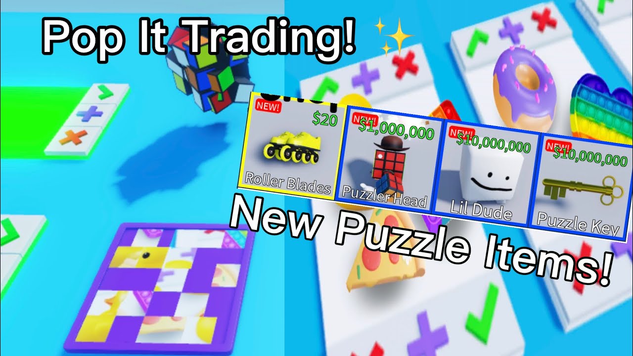 Pop It Trading! SOLVABLE PUZZLES + *RARE* Puzzle Items‼️ - YouTube
