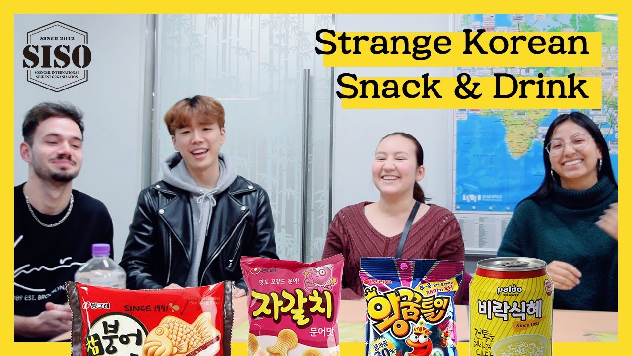 [SSU SISO] 🔥Korean Snack Challenge with Exchange Students!!🔥 (ENG sub ...