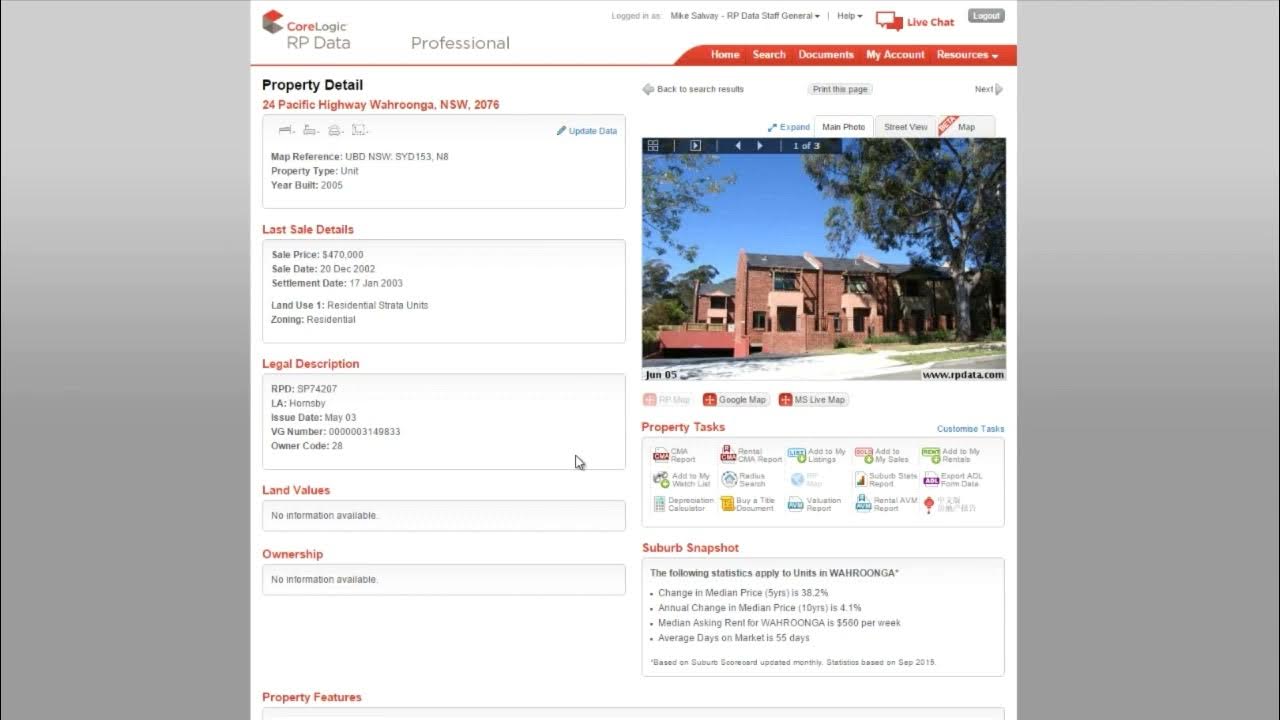 CoreLogic RP Data Professional Getting Started - YouTube