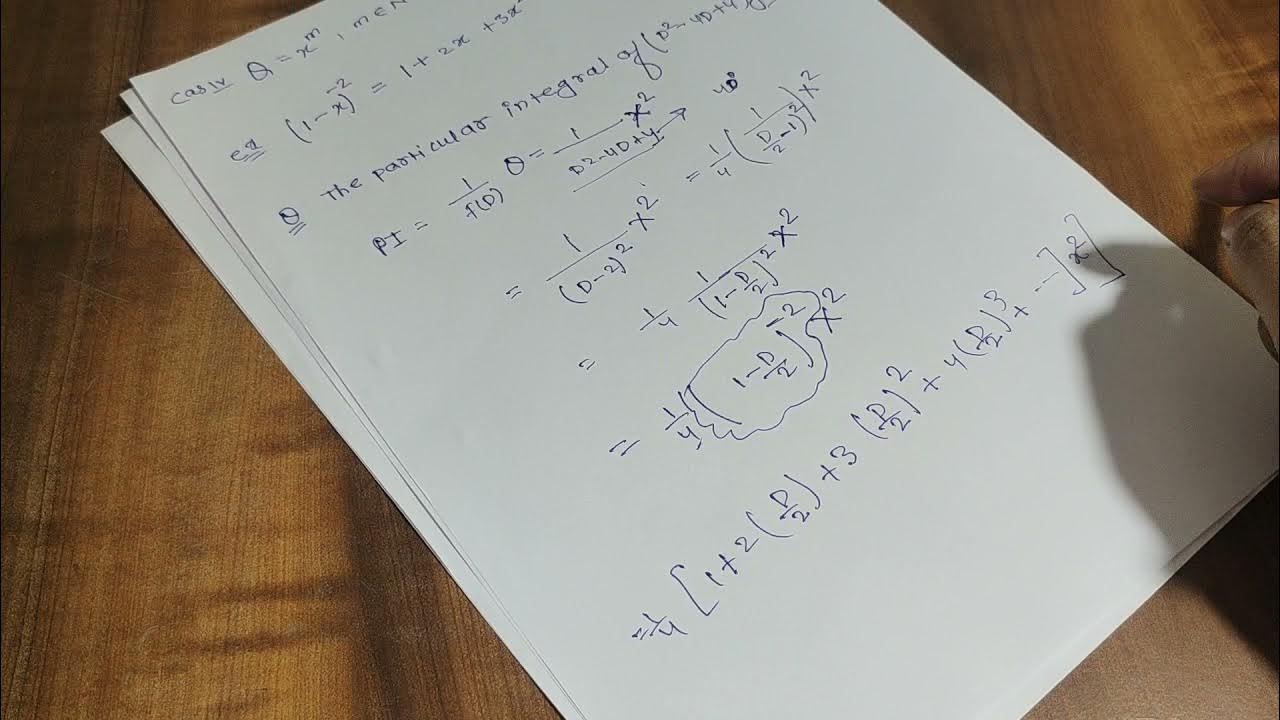 SOLVE DIFFERENTIAL EQUATION CF/PI METHOD - YouTube