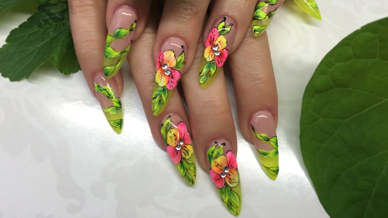 Floristic Nail Art Decoration - How To Create Beautiful Nail Decoration ...