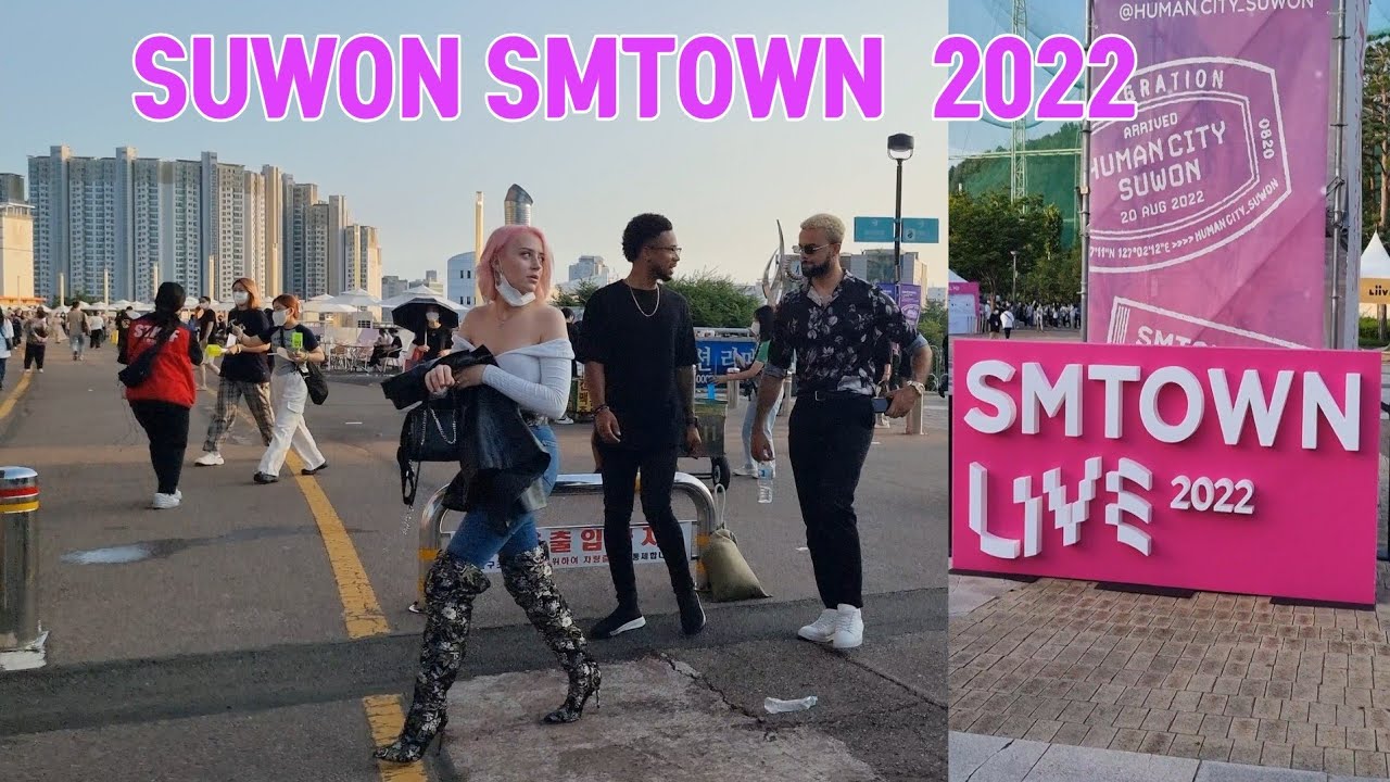 [4K] Atmosphere outside smtown live concert 2022 in suwon south korea,K ...