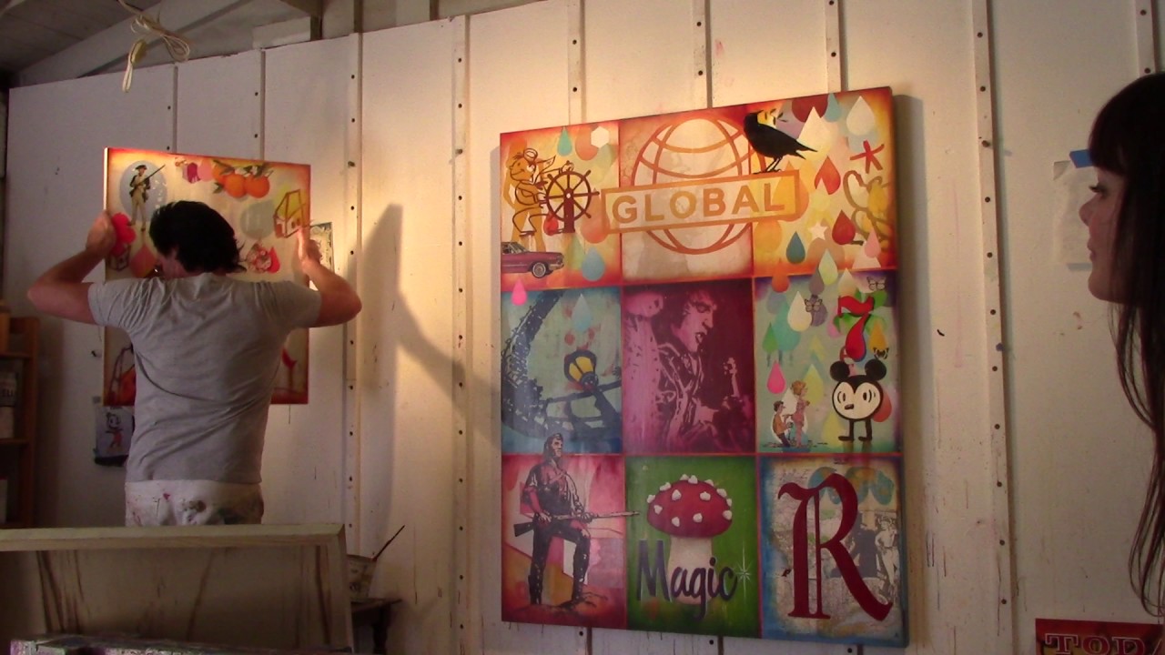 mark Hobley first look around his venice,california studio.. - YouTube