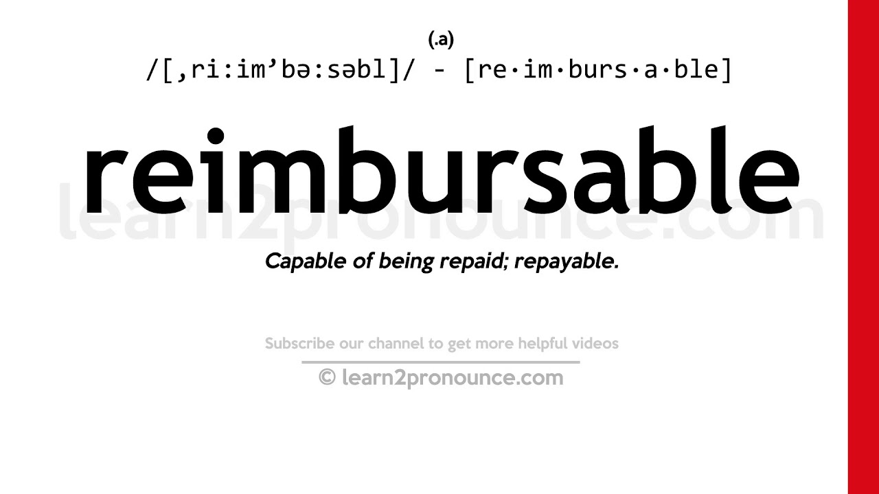 Pronunciation Of Reimbursable Definition Of Reimbursable YouTube pronunciation-of-reimbursable-definition-of-reimbursable-youtube