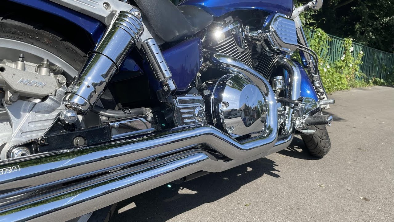 Honda VTX 1800 - Full Cobra Exhaust - YouTube
