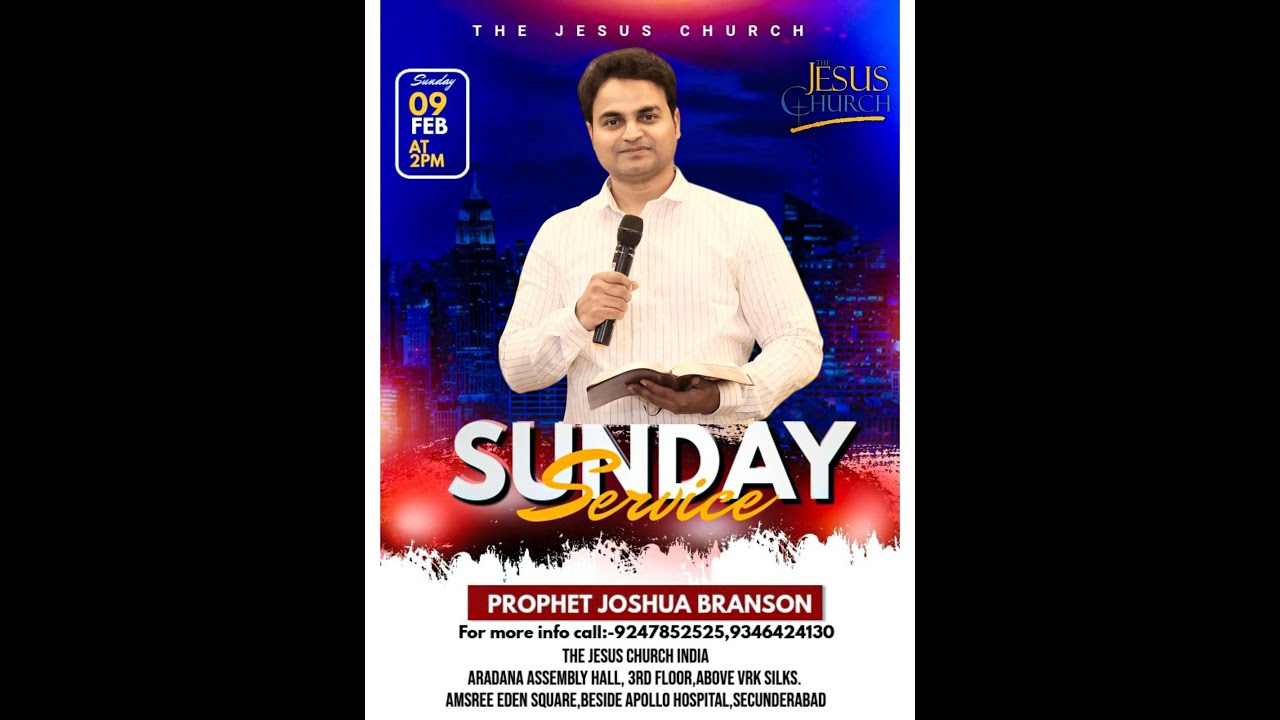 The Jesus Church India || Sunday Service (09-02-2024)|| Prophet Dinesh ...