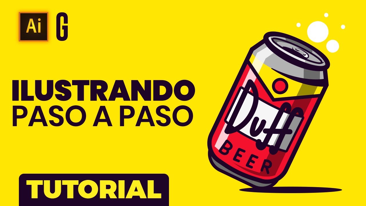 Illustrator Tutorial | Ilustrando Paso a Paso una lata Duff | Drawing ...