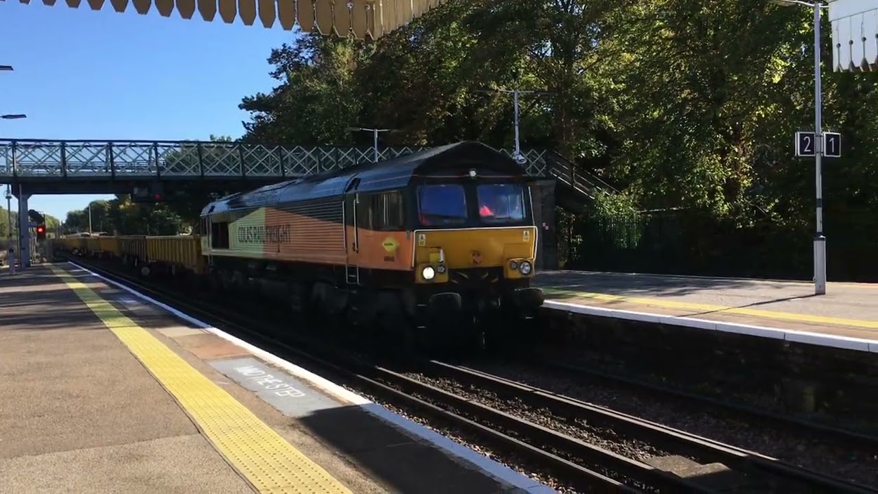 Colas rail freight class 66 848 passing Faversham with a last minute 2 ...