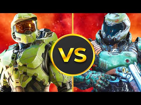 MASTER CHIEF vs DOOM GUY (Halo, Doom) - YouTube