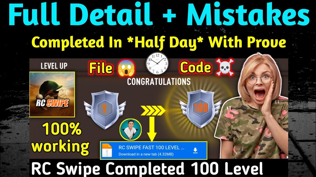Full Explain | Level up Fast In Real Cricket Swipe | RC Swipe 100 Level ...