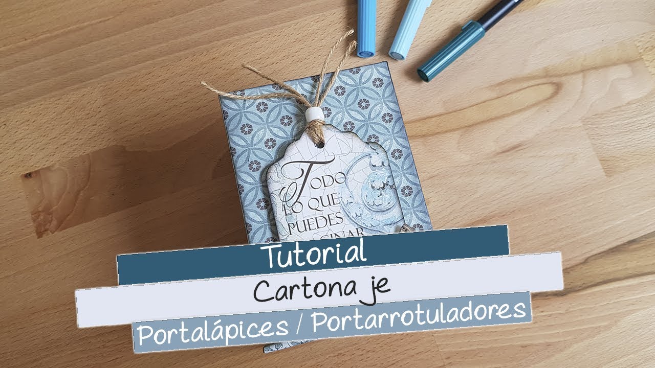 Tutorial | Cartonaje: Portalápices - YouTube