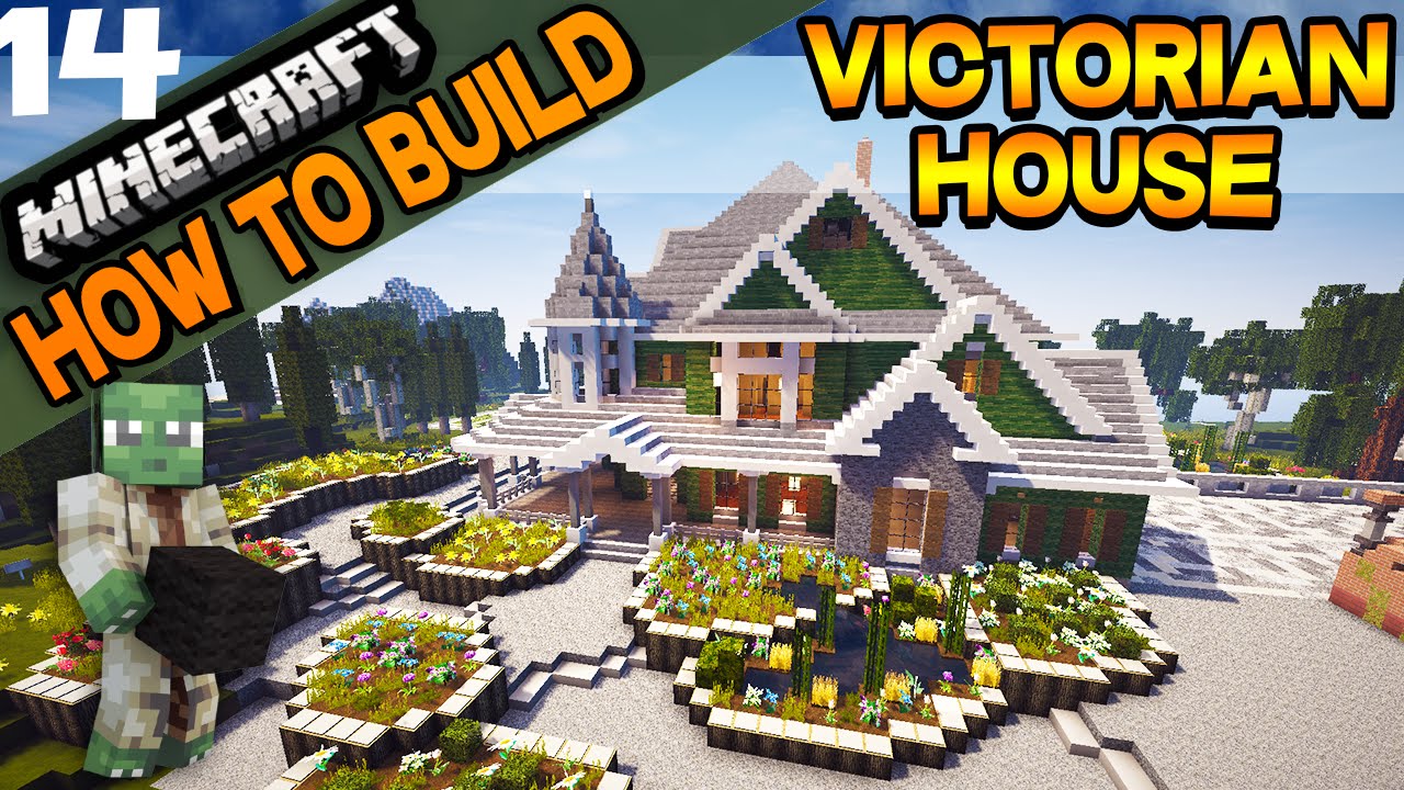 Minecraft | Victorian House | How to Build | E14 - landscaping ...