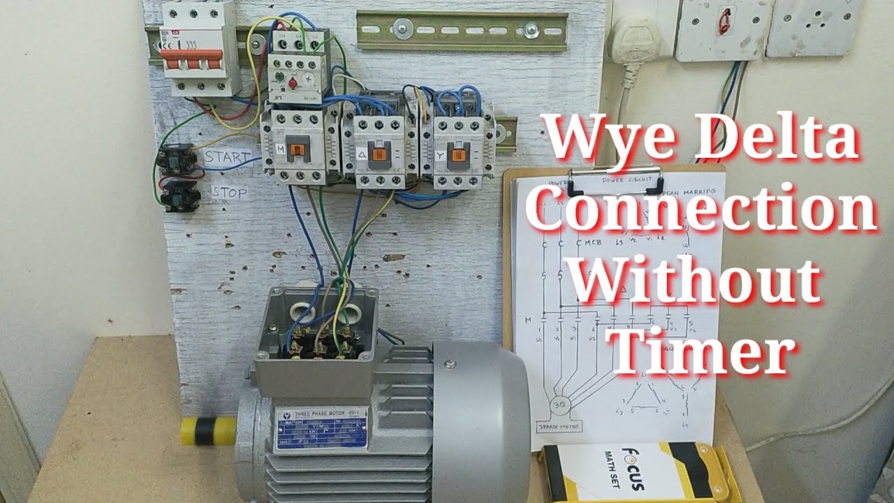 Wye Delta Connection Without Timer (Part 2) (English Subtitle) - YouTube