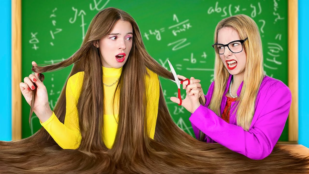 Short Hair VS Giga Long Hair || How To Become a Girly Girl - YouTube