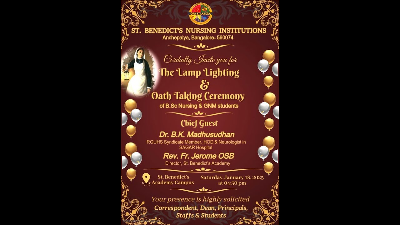 Lamp Lighting Ceremony Invitation Card