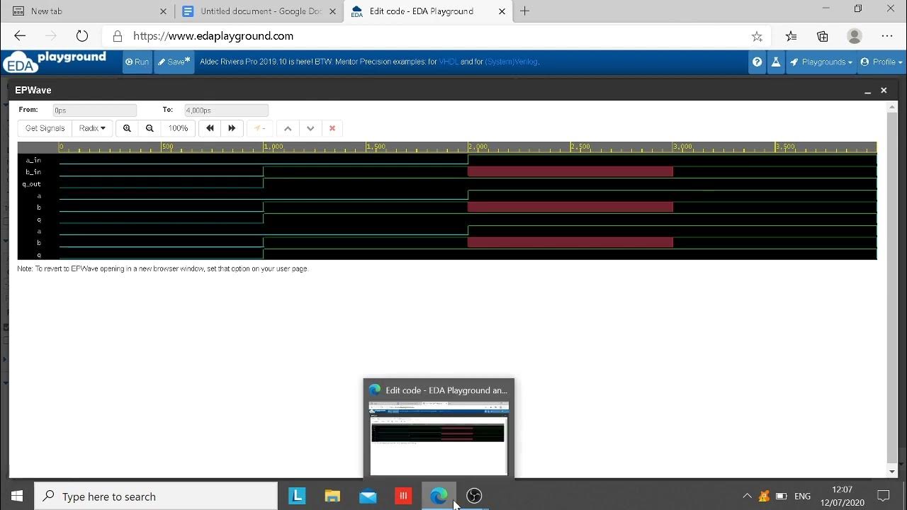 Or gate in vhdl using eda playground - YouTube