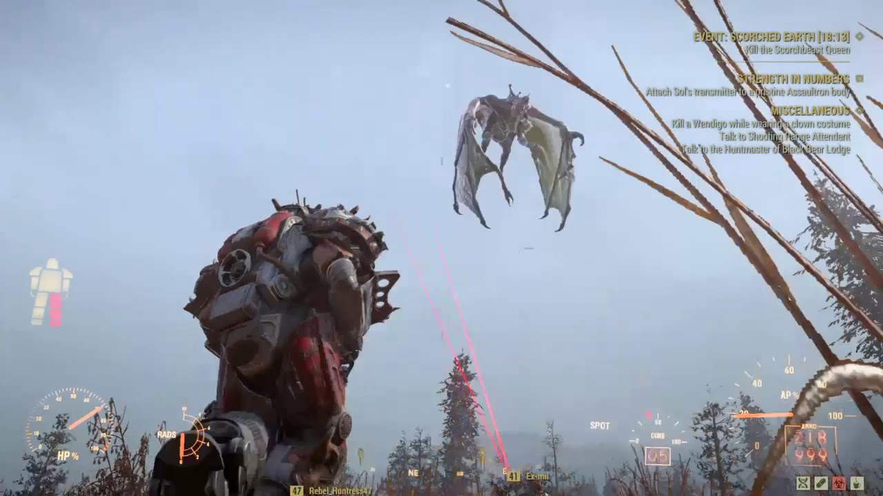 Fallout 76 scorchbeast queen - YouTube