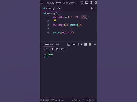 You Can CHANGE TUPLES?? #python #coding #programming - YouTube