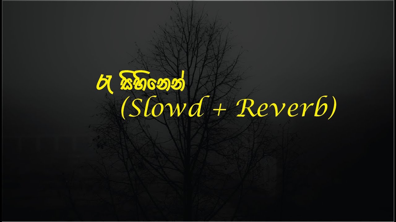 Ra sihinen | Slowed + Reverb (රැ සිහිනෙන් ) Echoes in TIme - YouTube