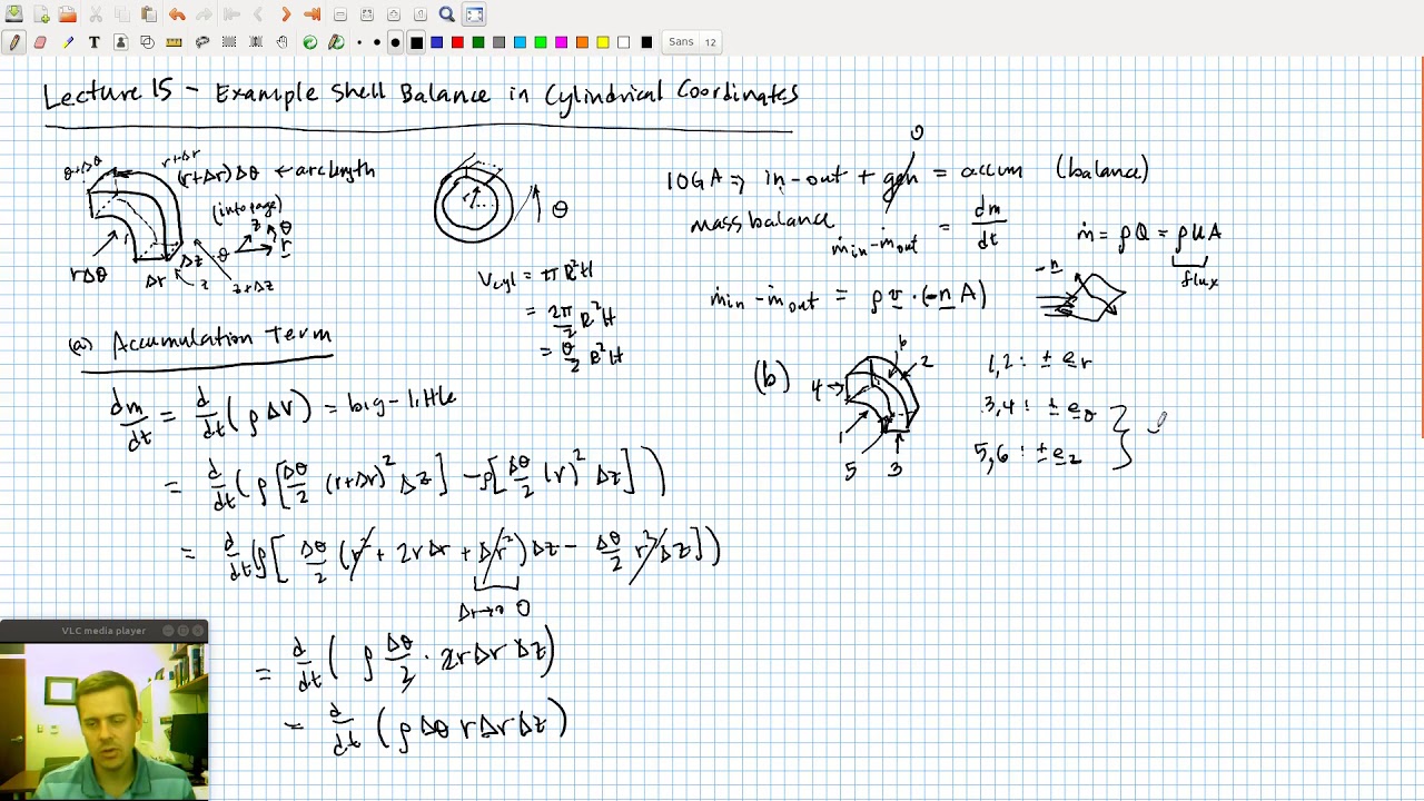 An Example Differential Balance in Cylindrical Coordinates (Ch En 374 ...