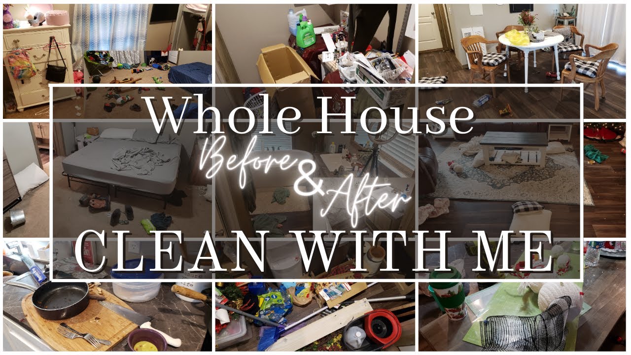 SUPER LONG WHOLE HOUSE CLEAN WITH ME! / VERY REAL LIFE/ EXTREMELY MESSY ...