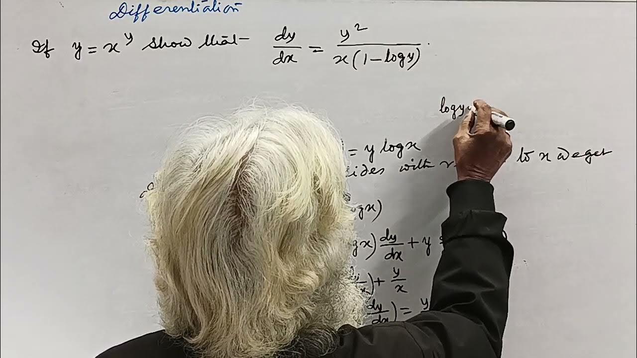 DIFFERENTIATION-- Derivative of a Function || Variable as the Power of another Variable - YouTube